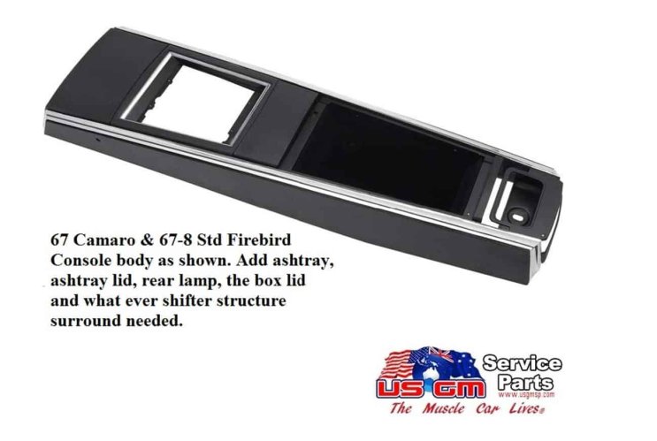 Console Assembly Body: 67F Std (w/o gauge cluster hole) – Pontiworld