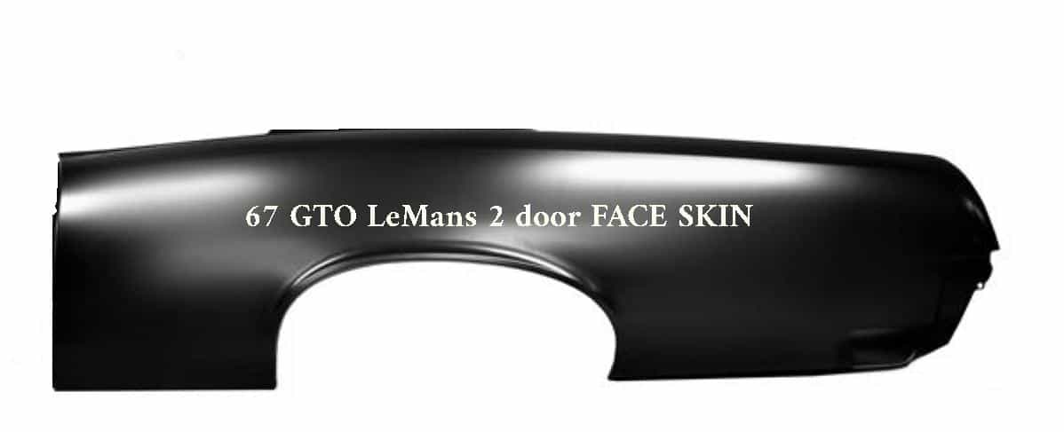 66-67 GTO Rear 1/4 panel FACE SKIN (ea) – Pontiworld