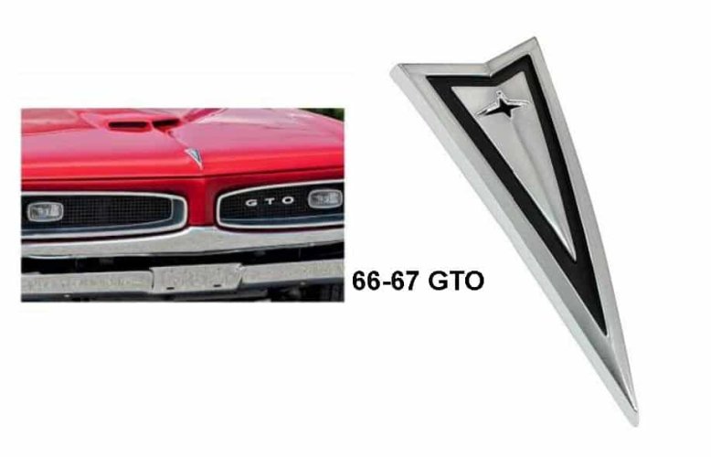 1966-67 GTO Nose Emblem – Pontiworld