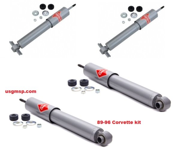 Shock Kit: Corvette 89-96: Front & Rear (4) KYB – Pontiworld
