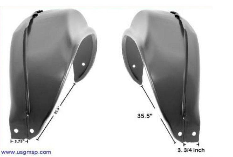 Wheel House: Rear Mini-tubs 69 Camaro 3 Inch - (Pr) – Pontiworld