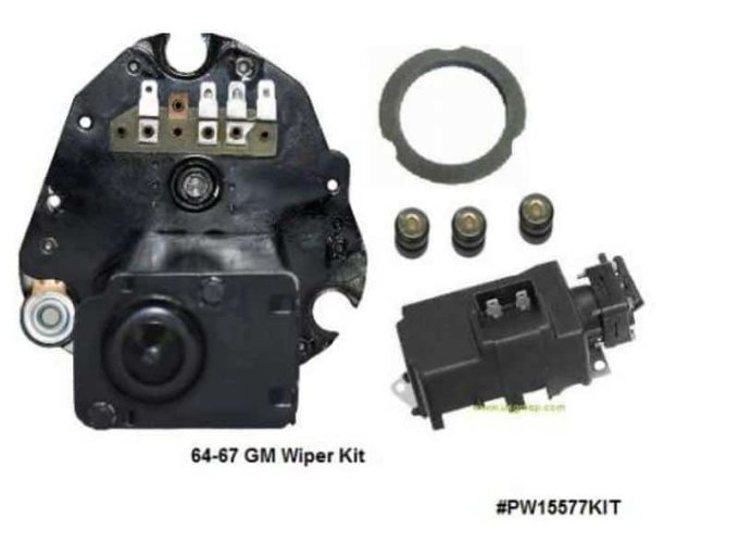 Wiper Motor Kit: 64-67 GM Various - 2 speed - 4 Terminal – Pontiworld