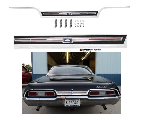 67 Impala Trunk lid molding w/ Emblem COUPE – Pontiworld