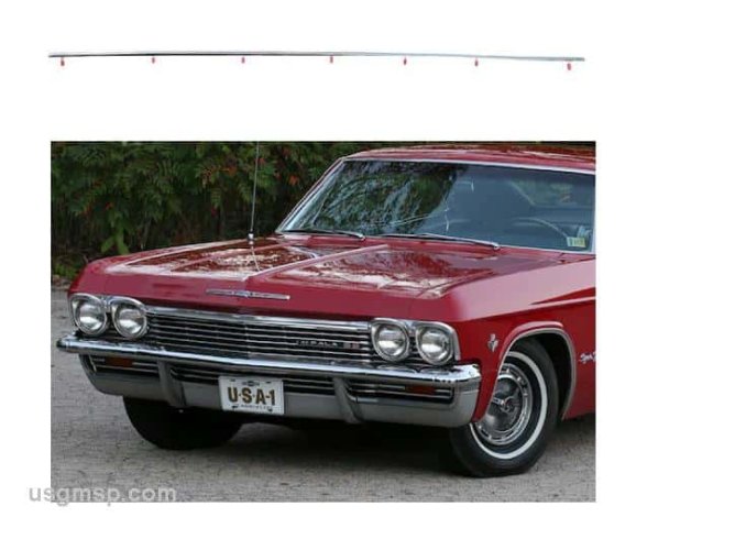 65 Impala Hood Molding center – Pontiworld
