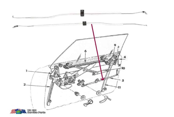 Door Opening Rod Assembly: 67F SET (PR) – Pontiworld