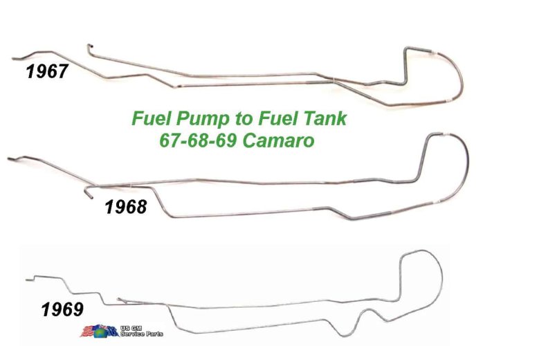 Fuel Line: 67-69 Camaro - Pump to Tank 3/8" – Pontiworld