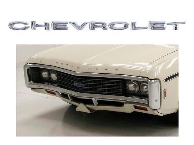 69 Chev Impala front bonnet "CHEVROLET" – Pontiworld