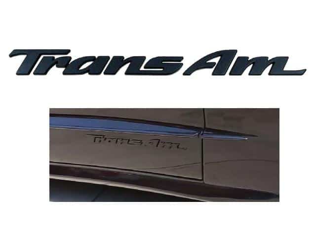 Emblem: Trans Am door script 93-2001 Each BLACK – Pontiworld