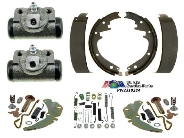 A Drum Brake Rear Rebuild Kit: 65-68 Impala, Paris. - Kit 1 – Pontiworld