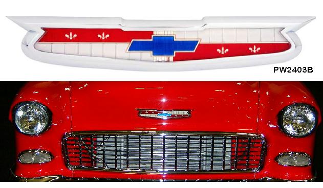 56 Chev Bel Air Hood Emblem Assembly (USA MADE) – Pontiworld