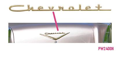 1957 Chevrolet Bel Air Script "CHEVROLET" Rear - GOLD - 13 inch ...
