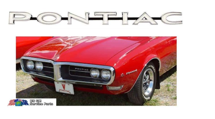 67-69 Firebird "PONTIAC" on grille LHS – Pontiworld