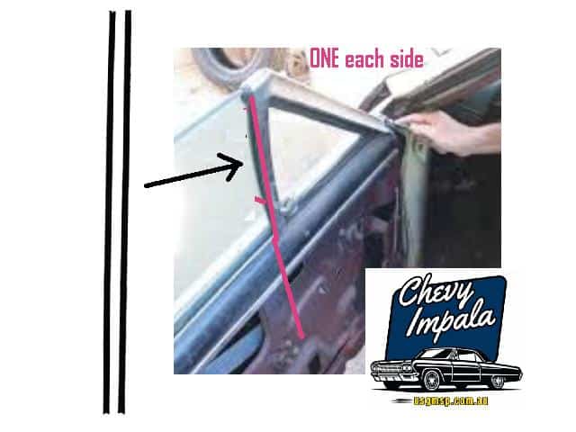 Vent Glass Run Seals: 58-64 GM Full Size Conv Cpe 4dr Htp (PR) – Pontiworld