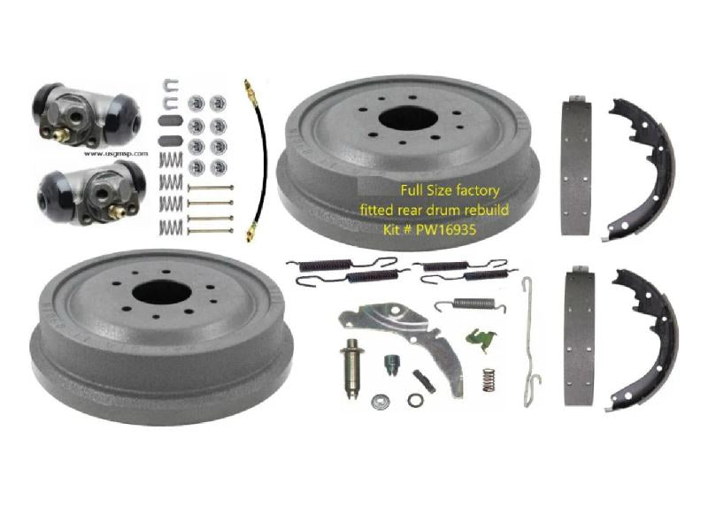 A Drum Brake Rear Rebuild Kit: 65-68 Kit 1. – Pontiworld