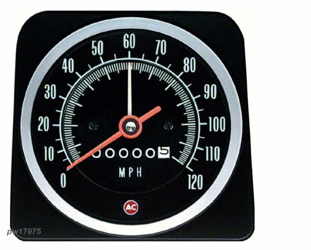 Speedo Camaro 69 120 mph w/ Speed warning – Pontiworld